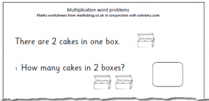 Maths worksheet: Multiplication word problems for Year 2 – Maths Blog